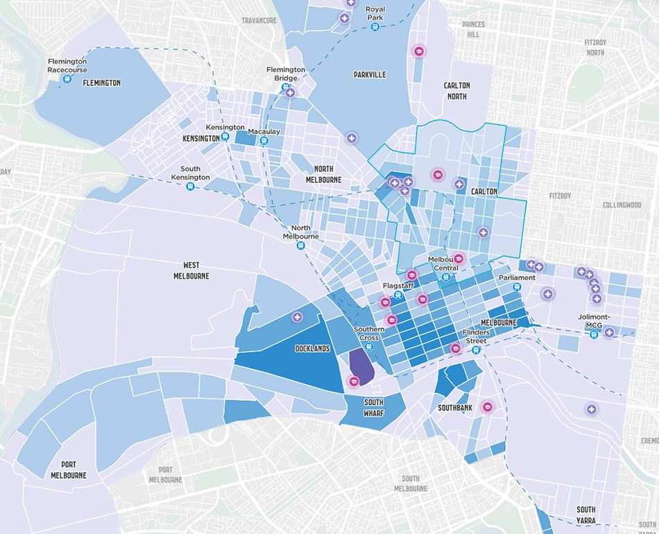 Industry heat maps | City of Melbourne