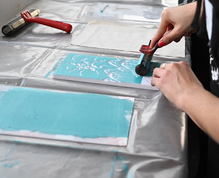 Multicolour Linocut Printmaking | City of Melbourne
